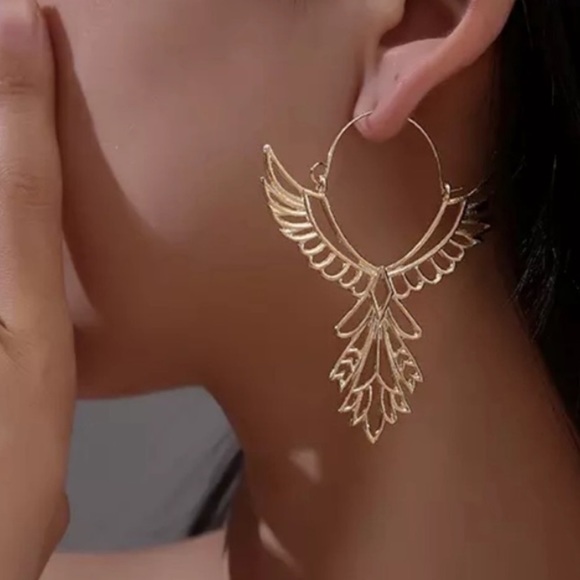 Free People | Jewelry | Fp Gold Phoenix Earrings | Poshmark